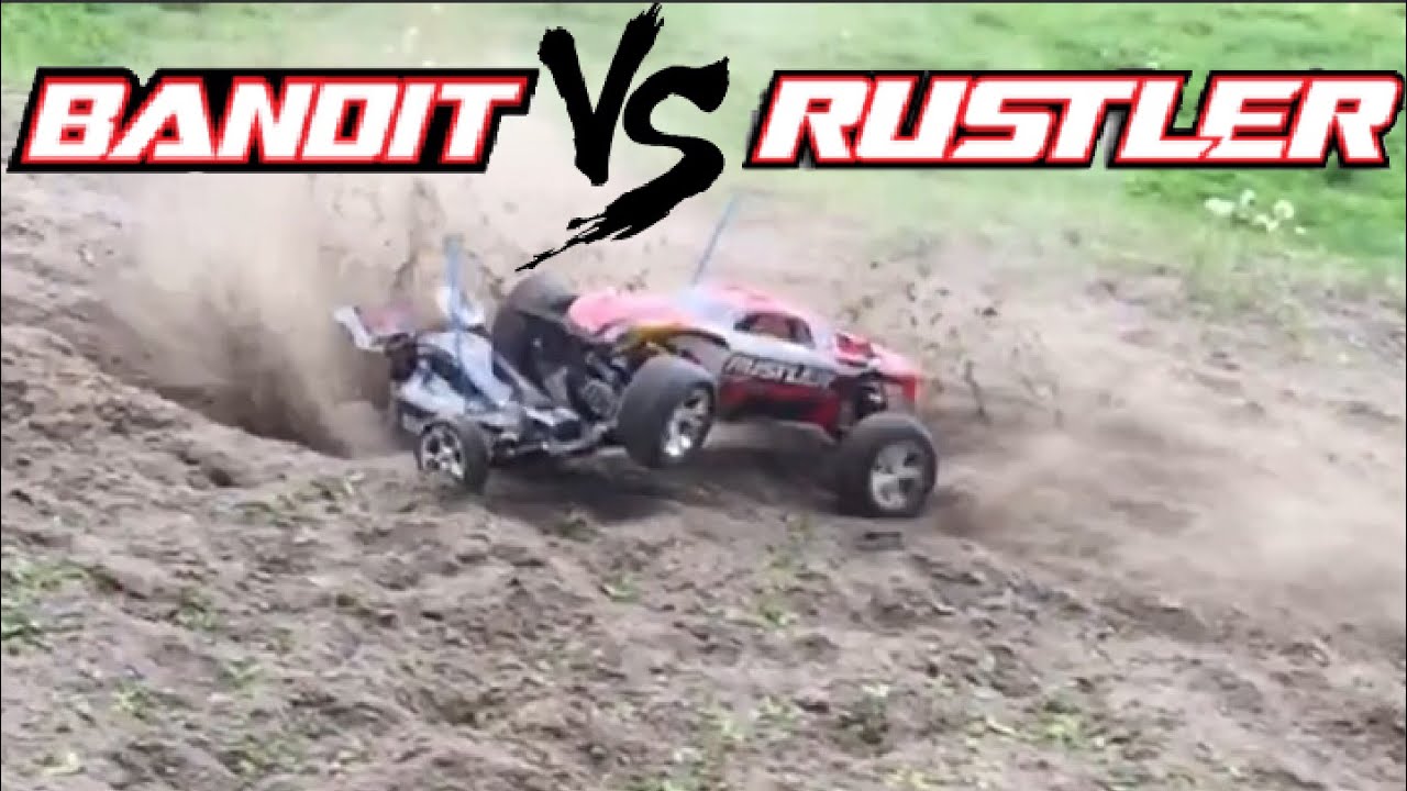 Traxxas Bandit VS Rustler - YouTube