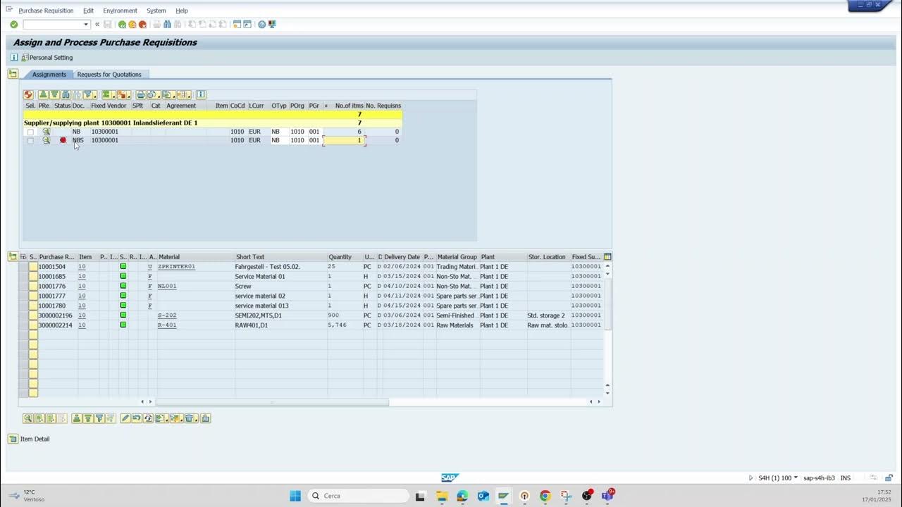 How to convert multiple purchase requisitions in one purchase order in SAP - YouTube