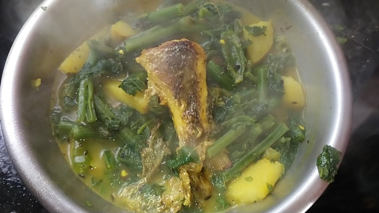 Bata mach diye kumro sag torkari|| Baley shag bhaja|| #bengalirecipe # ...