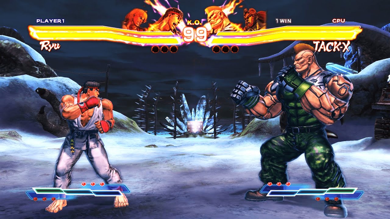 Ryu & Ken vs Jack X & Ogre (Hardest AI) - Street Fighter X Tekken ...