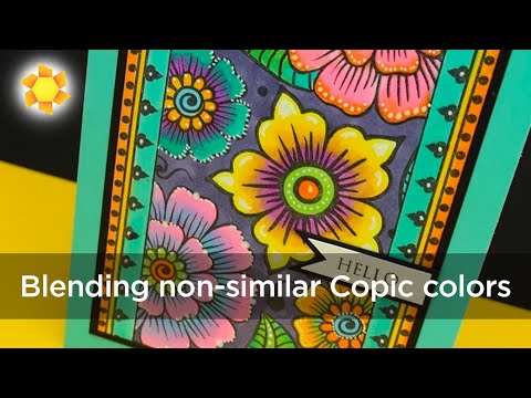 Copic Blending Tips: Stained Glass Flower Card - YouTube