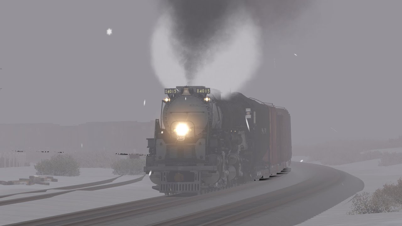 Railworks Train Simulator - UP Big Boy in the snow - YouTube