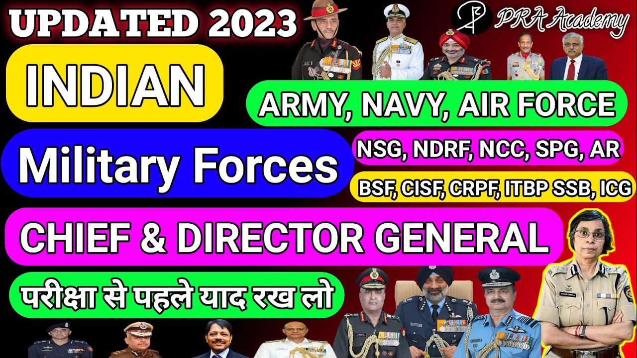 Director General of Paramilitary Forces of India 2023 | Current Chief ...
