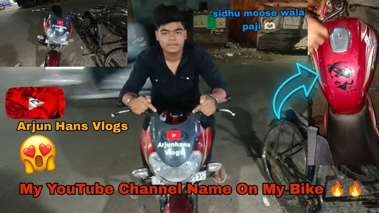 My YouTube Channel Name On My Bike 🔥💥 Asansol Arjun hans vlog - YouTube