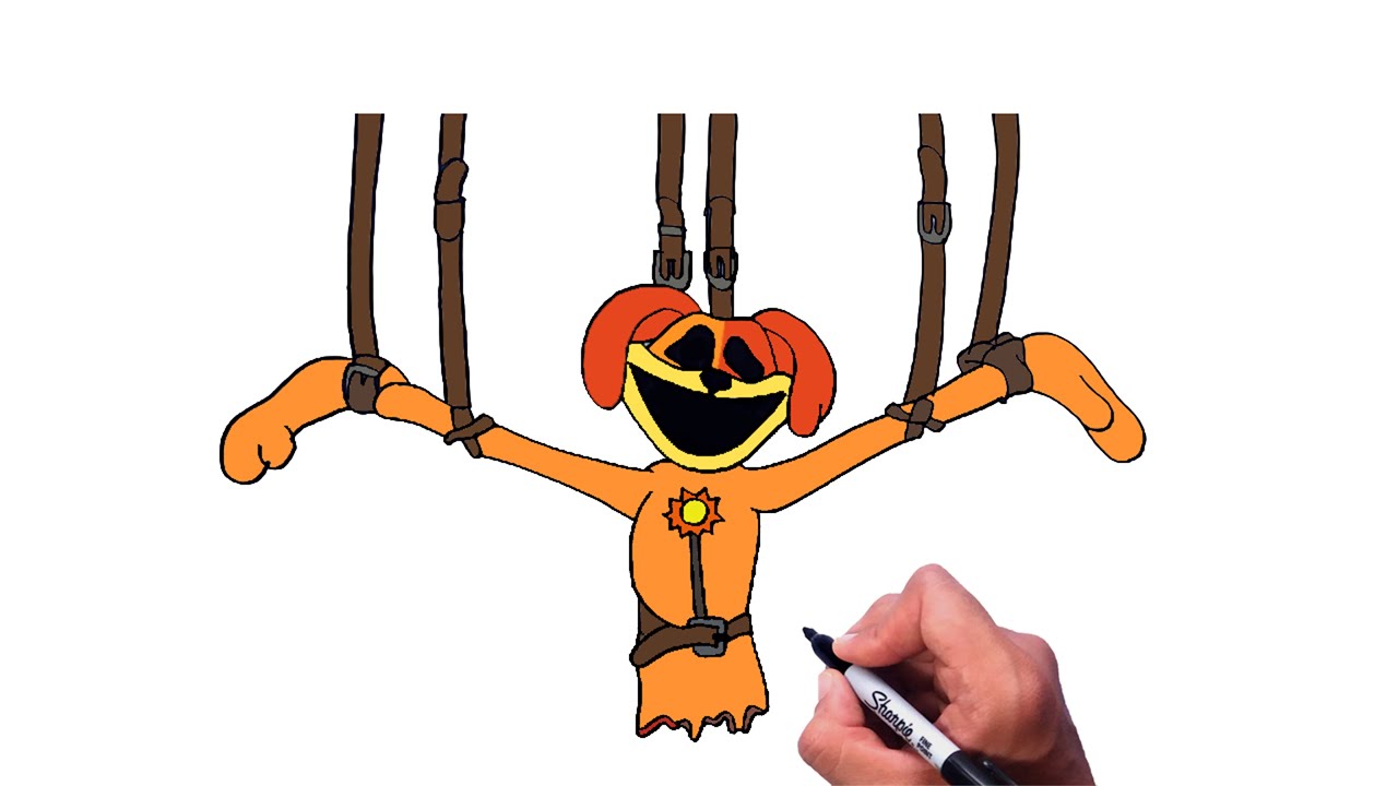Monster Dog Day Drawing Easy