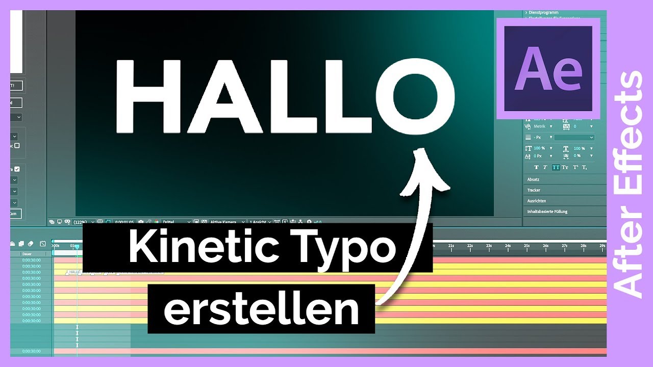 Kinetic Typo in After Effects mit TypeMonkey (Tutorial, German) - YouTube
