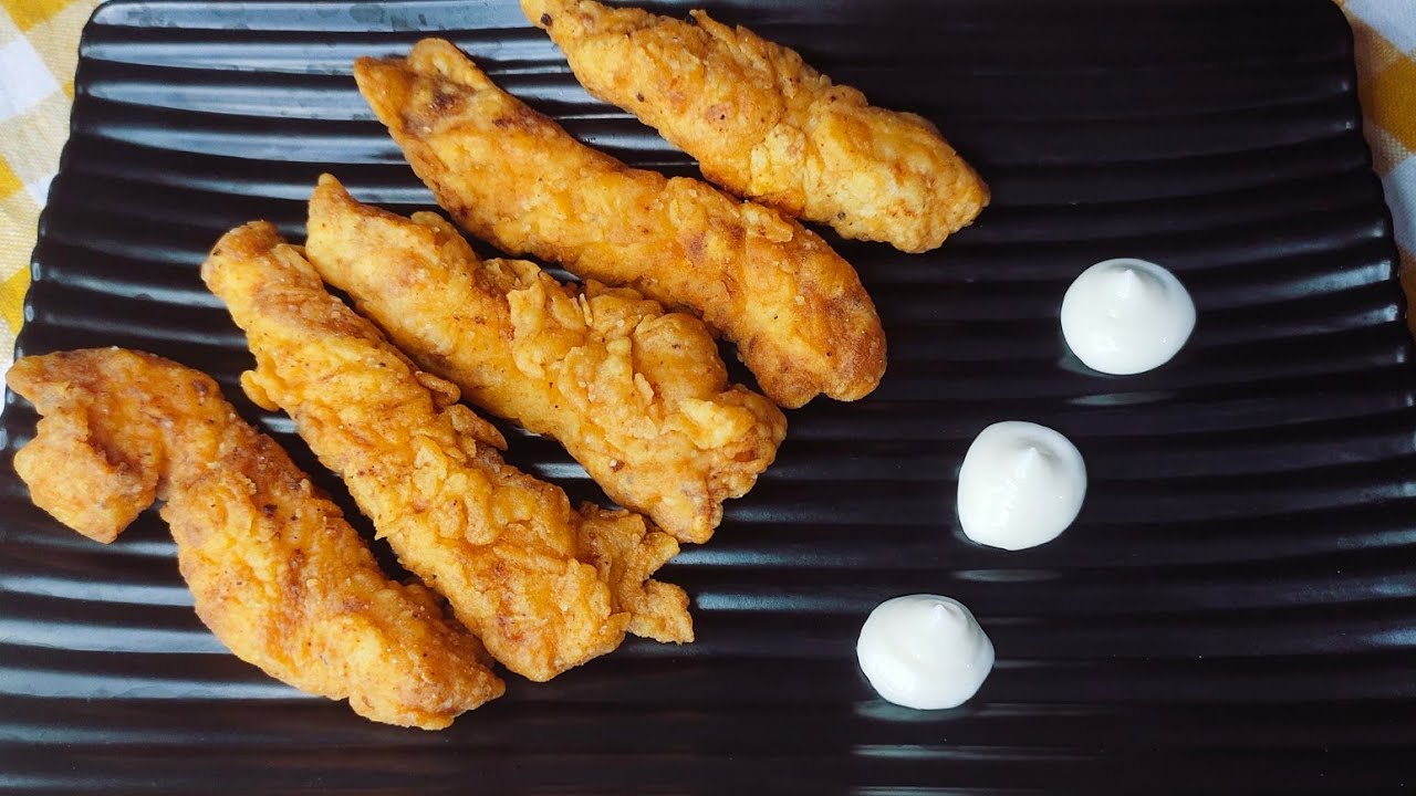 Crispy fried chicken strips recipe|Crispy chicken tenders| Thousand ...