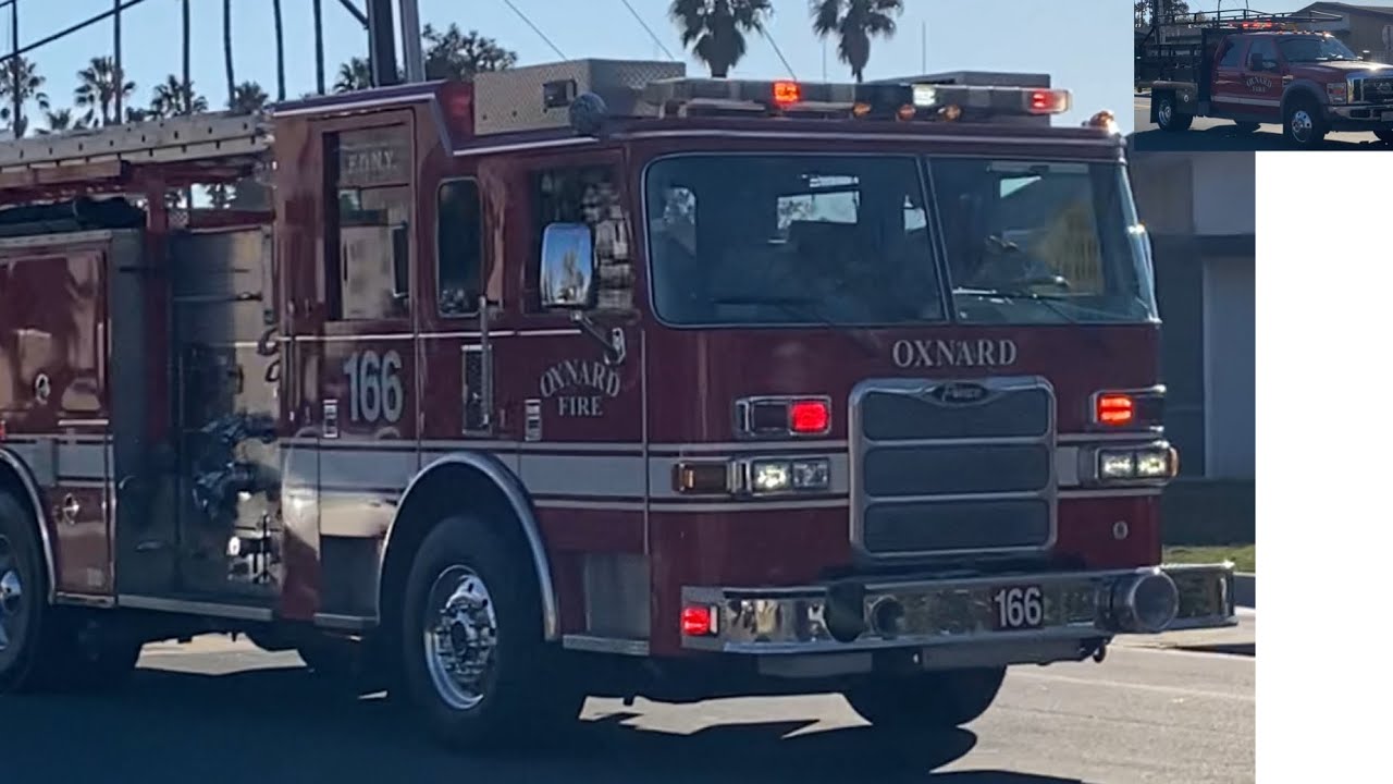 *FIRST CATCH* Oxnard Fire Dept. Rescue Engine 166 ( RE166 ) Responding ...