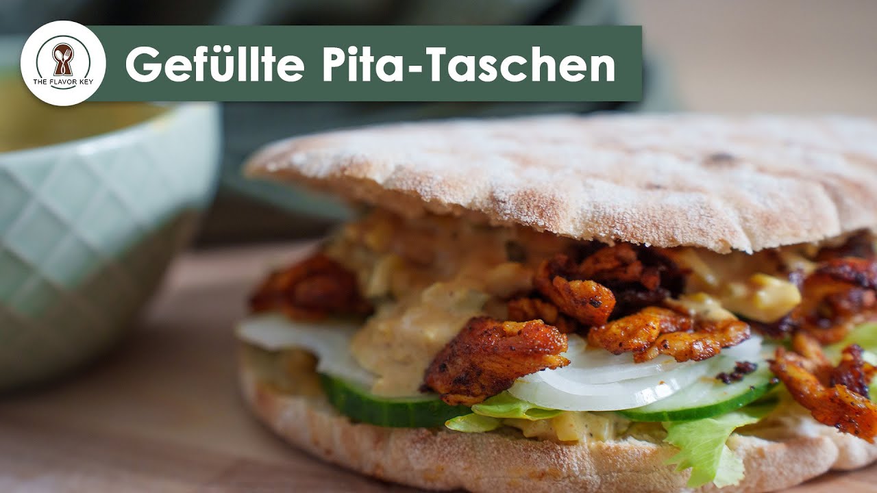 Hähnchen Pita: Einfaches Rezept für gefüllte Pita-Taschen mit Gemüse ...