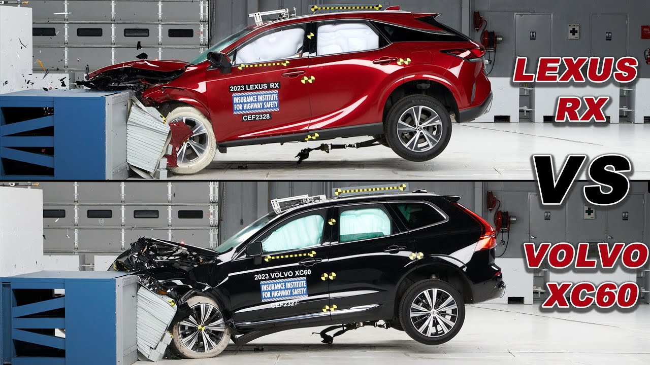 2023 Volvo XC60 vs 2023 Lexus RX – Luxury midsize SUV Crash Test - YouTube