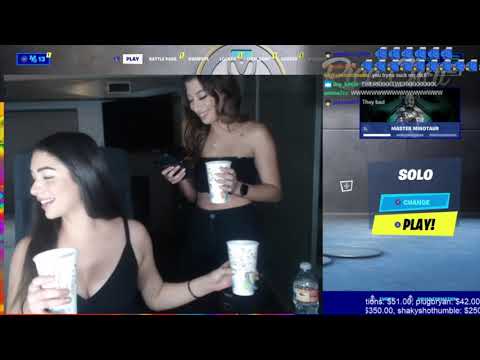 RiceGum Brings 2 INSTAGRAM/TIK TOK MODELS on Stream! BREAKS HIS GAMING SETUP! Funny Fortnite Stream