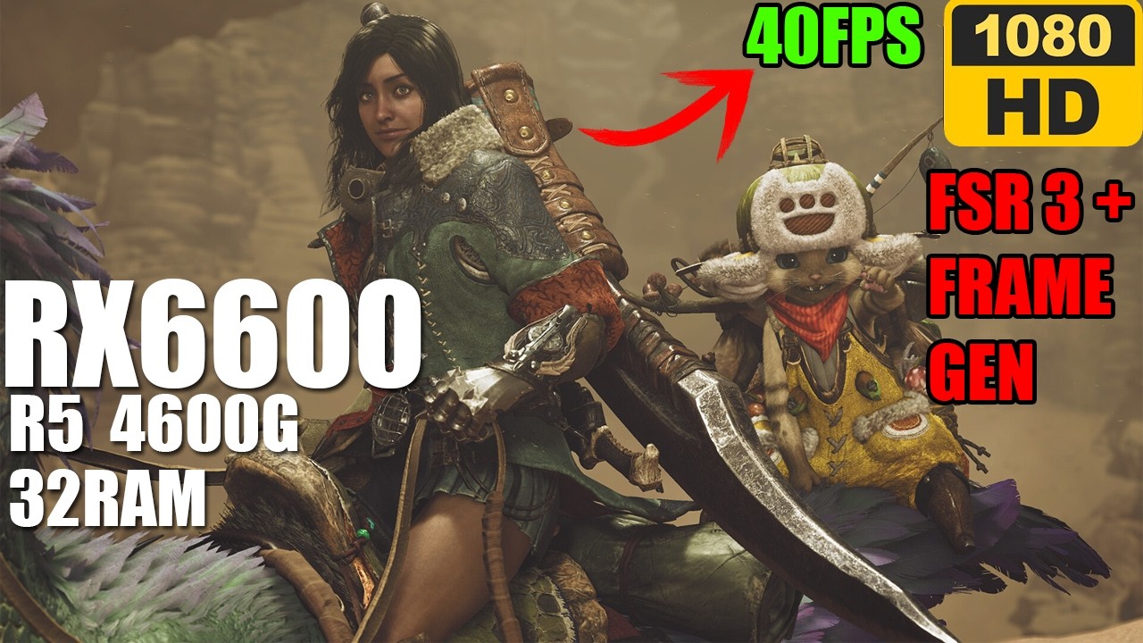 RX 6600 PASSA SUFOCO em Monster Hunter Wilds! FSR 3 e Frame Gen falham ...