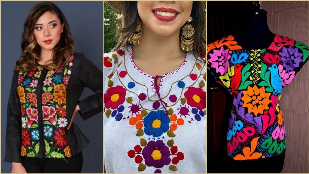 hand embroidered tops/thread work/embroidered blouse/thread work tops ...