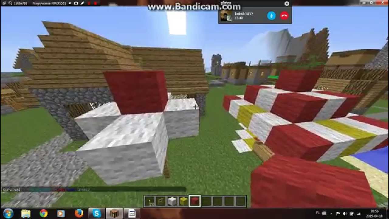 Budowle minecraft odc 1 Parasol :) - YouTube