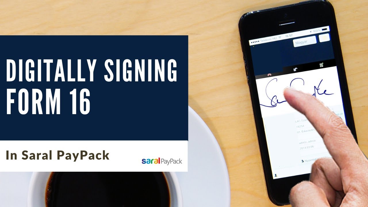 Digital signature on Merged Form 16 in Saral PayPack - YouTube