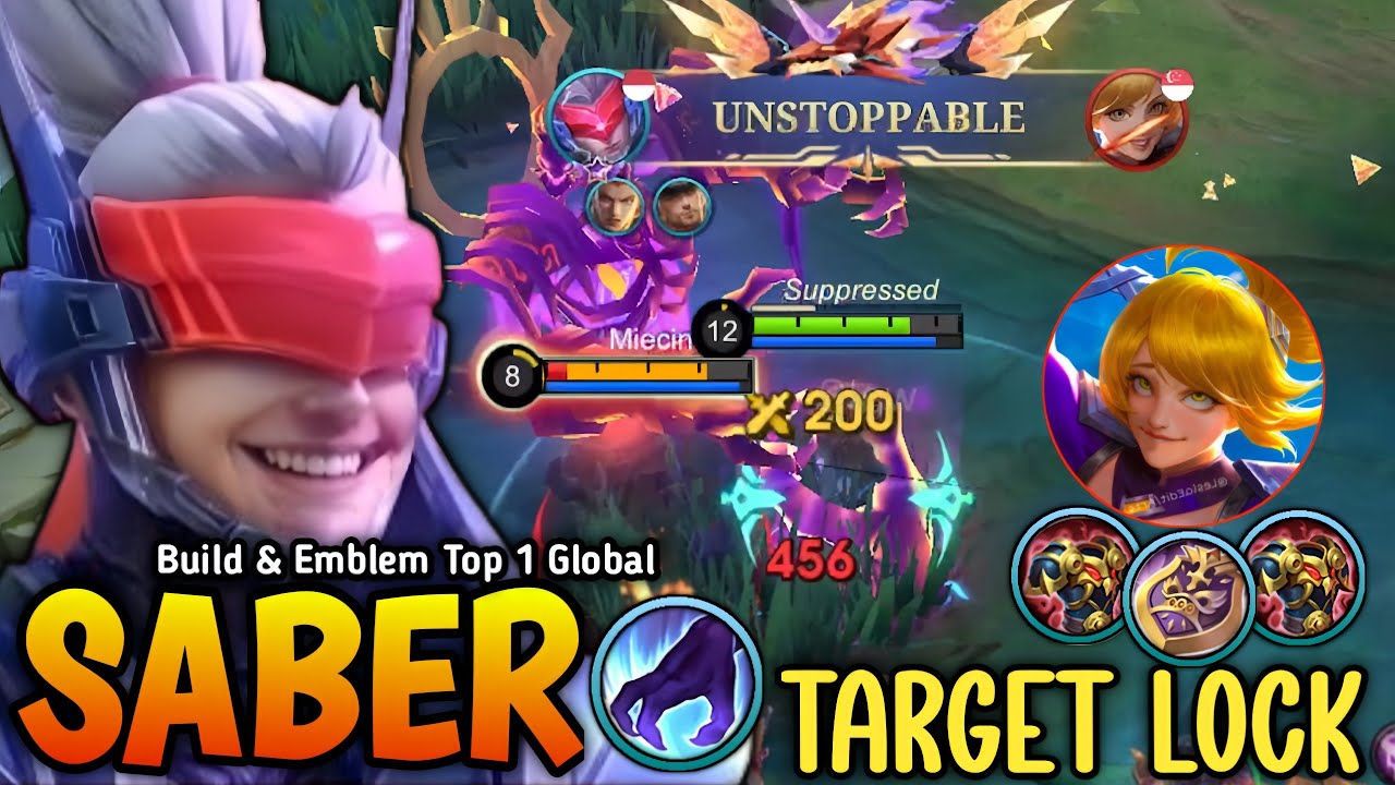 100% FANNY CRYING!! Saber One Shot Build & Emblem is OVERPOWERED ...
