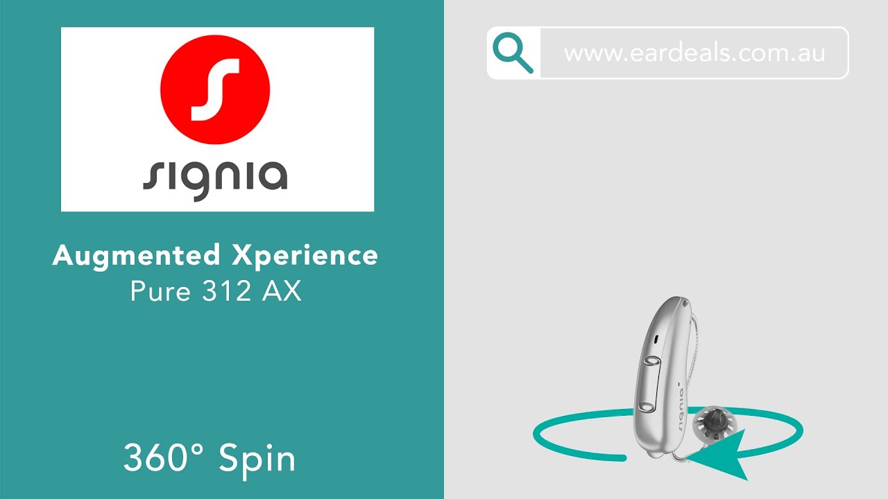 Signia Augmented Xperience Pure 312 AX | 360° Spin video - YouTube