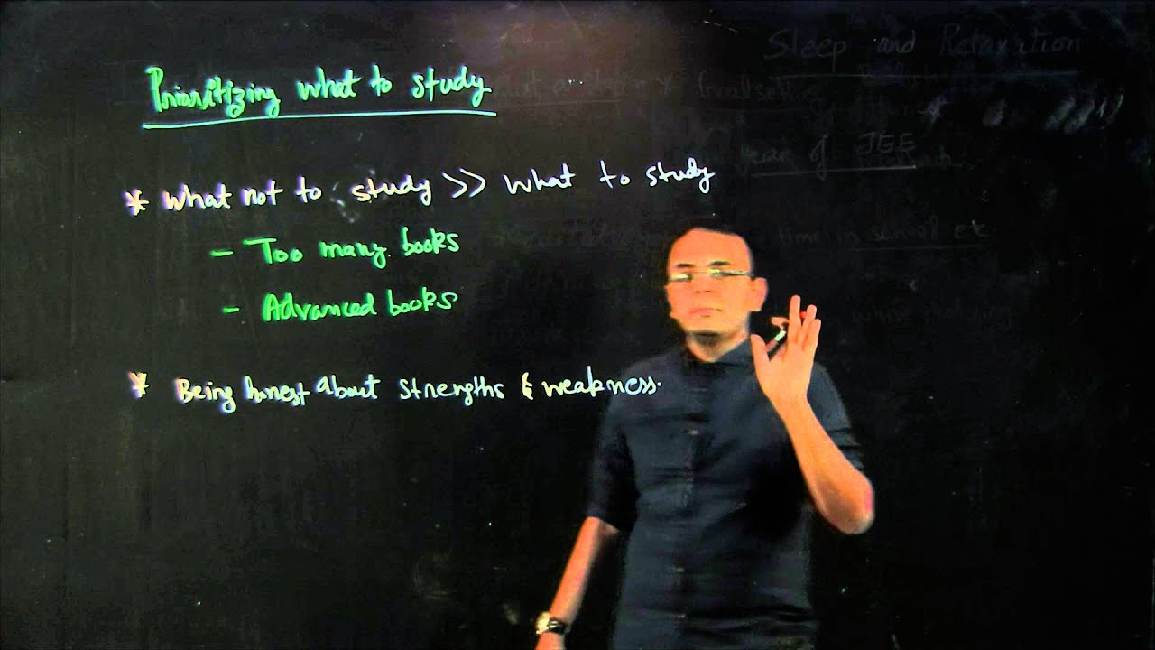 Tips for JEE preparation: Prioritizing what to study - YouTube