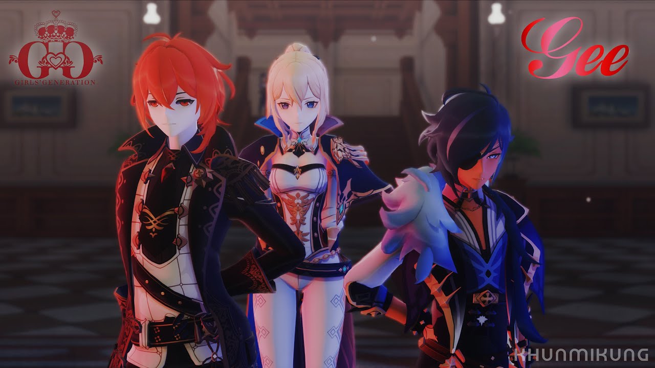【Genshin Impact・MMD】Girls' Generation - Gee《Jean&Diluc&Kaeya》 - YouTube