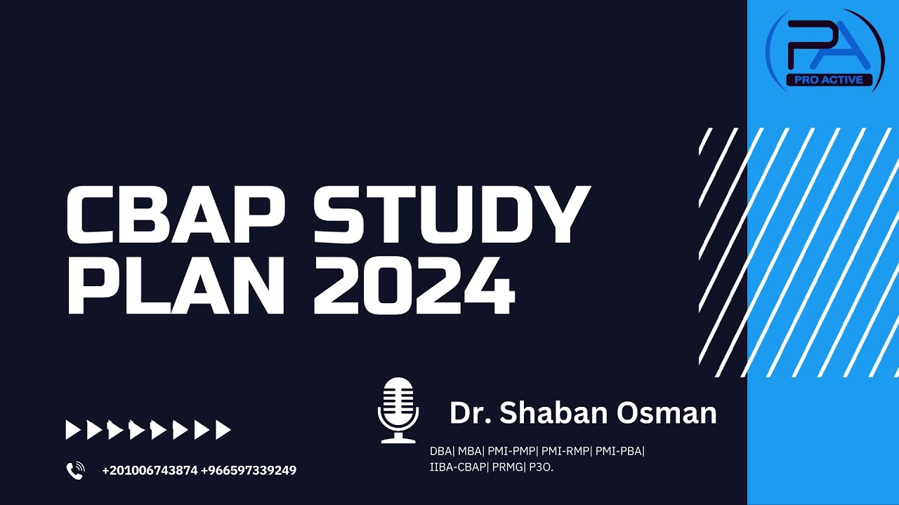 l CBAP l Study l Plan l 2024 - YouTube