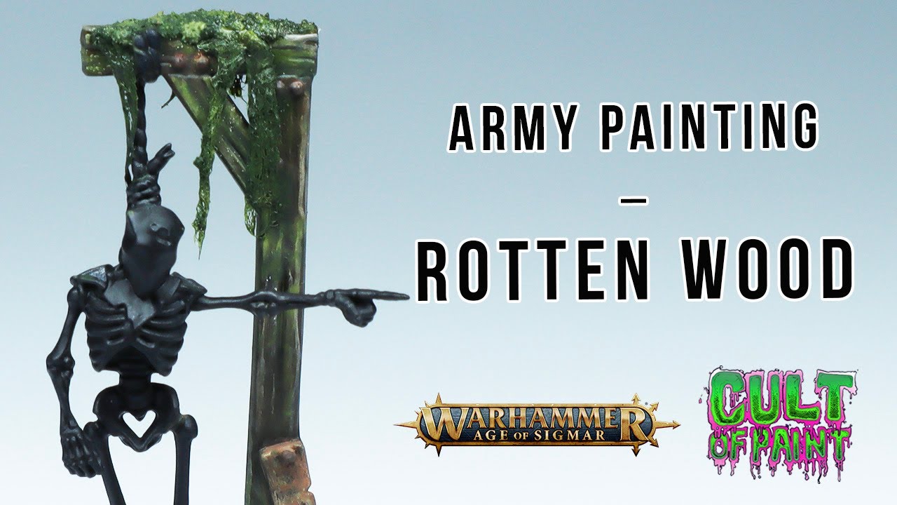 How to Paint ROTTEN WOOD on your miniatures and model HANGING MOSS ...