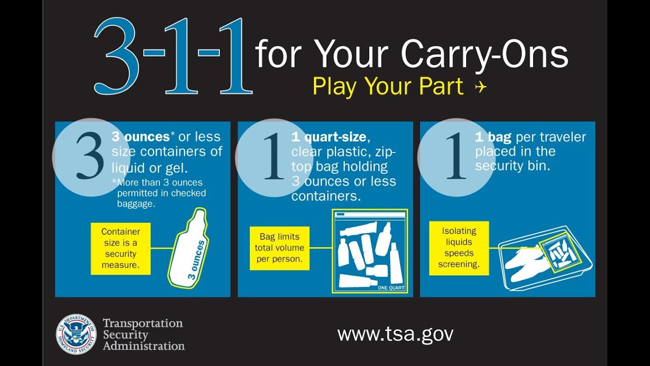 What To Pack Toiletries Makeup TSA 3 1 1 For Your Carry ons YouTube