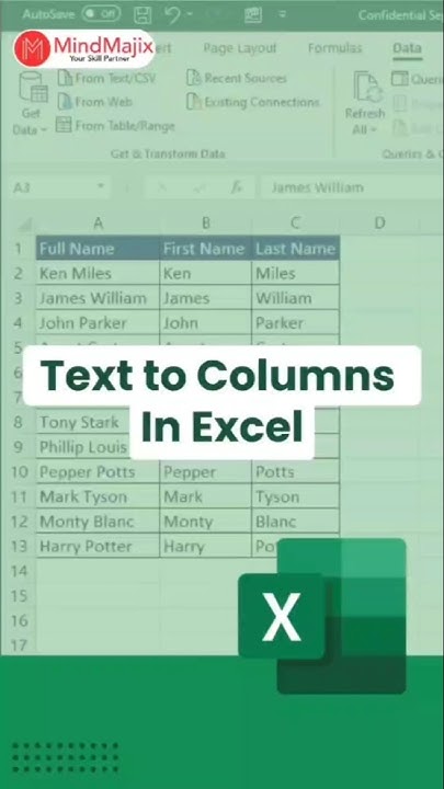 How to Convert Text to Columns in Excel? | Split into Cell in Excel #excelshorts #exceltutorial ...