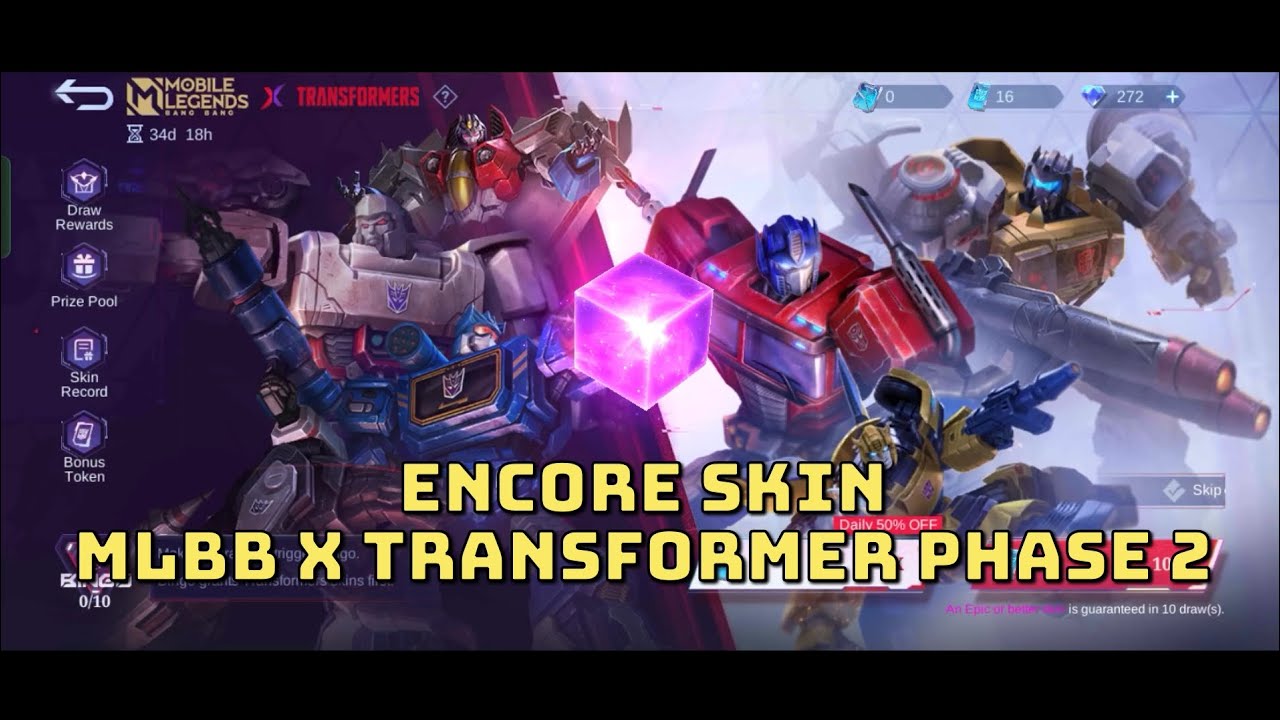 PHASE 2 ENCORE TRANSFORMER SKIN !!! #transformerxmlbb #mlbb # ...
