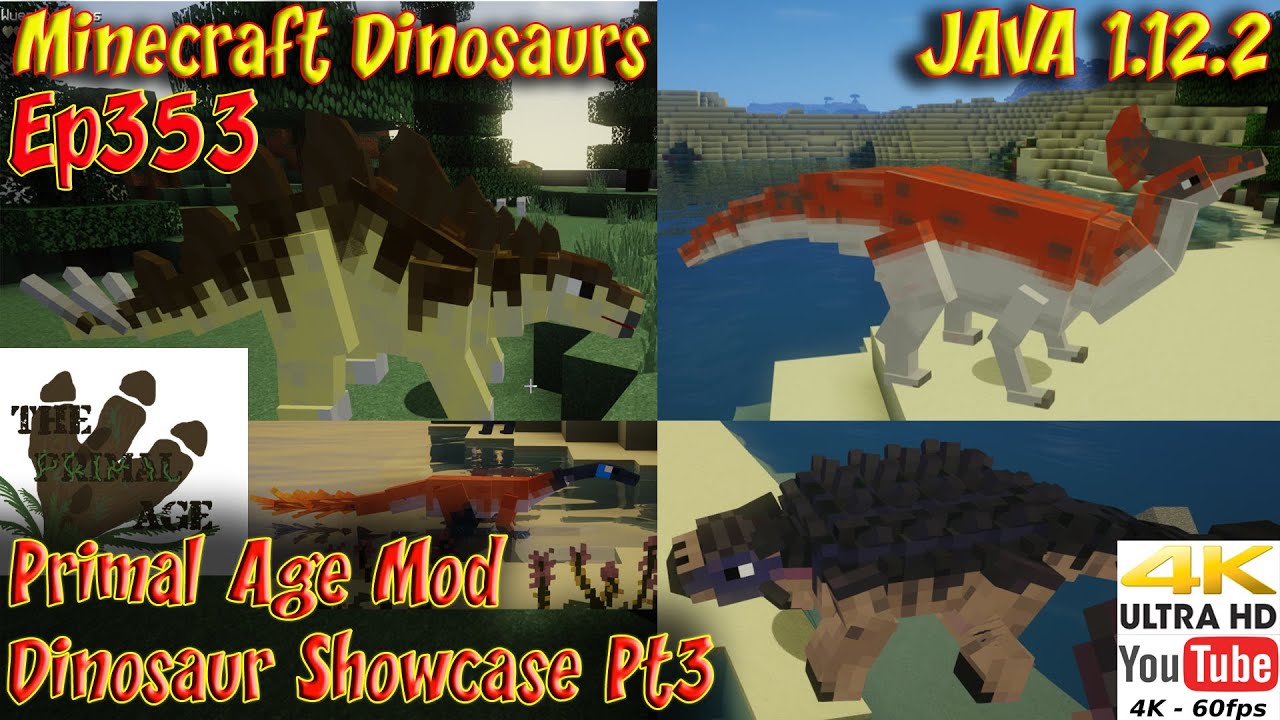 Primal Age Mod Showcase Pt3 Minecraft JAVA 1.12.2 4K 60FPS Minecraft ...
