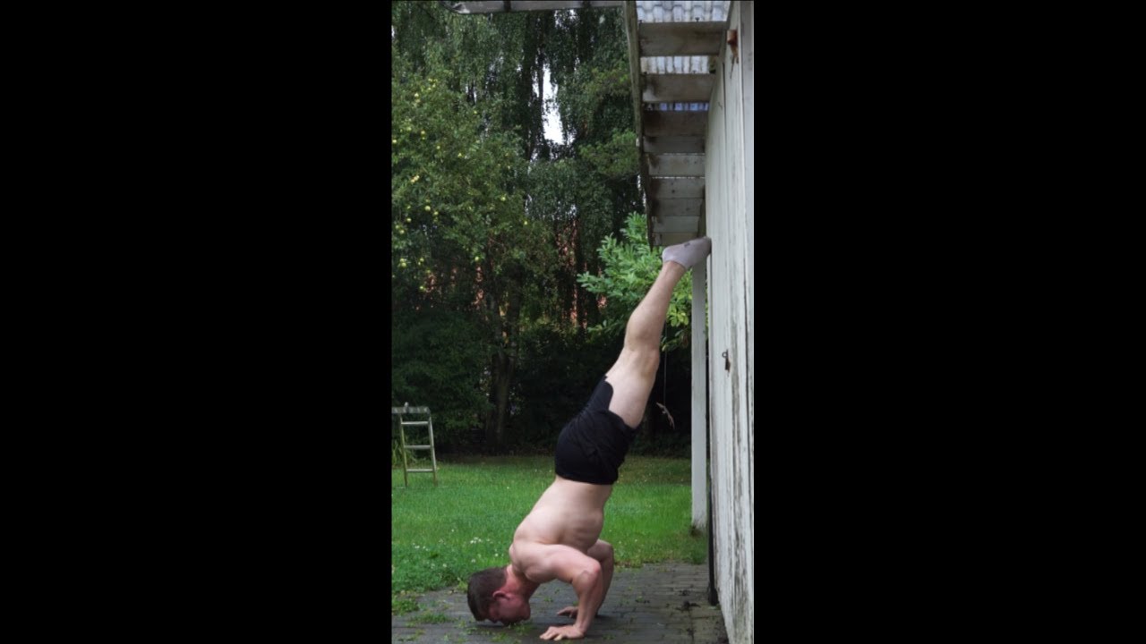 Chest To Wall Handstand Pushup - YouTube