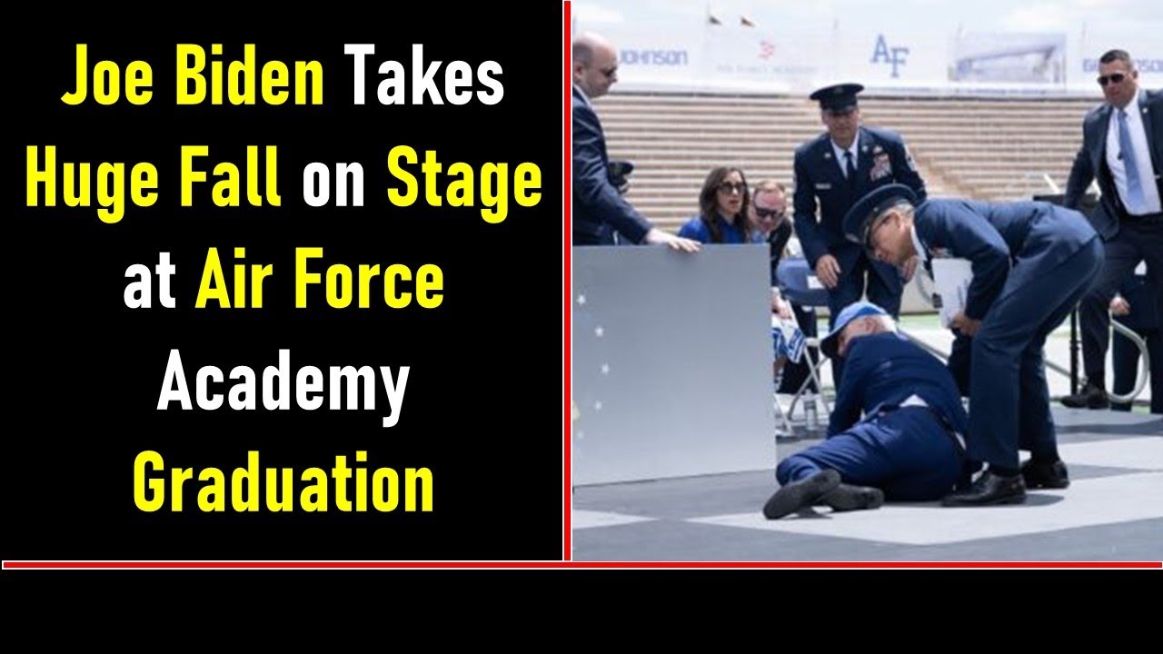 Joe Biden Takes Huge Fall on Stage at Air Force Academy Graduation ...