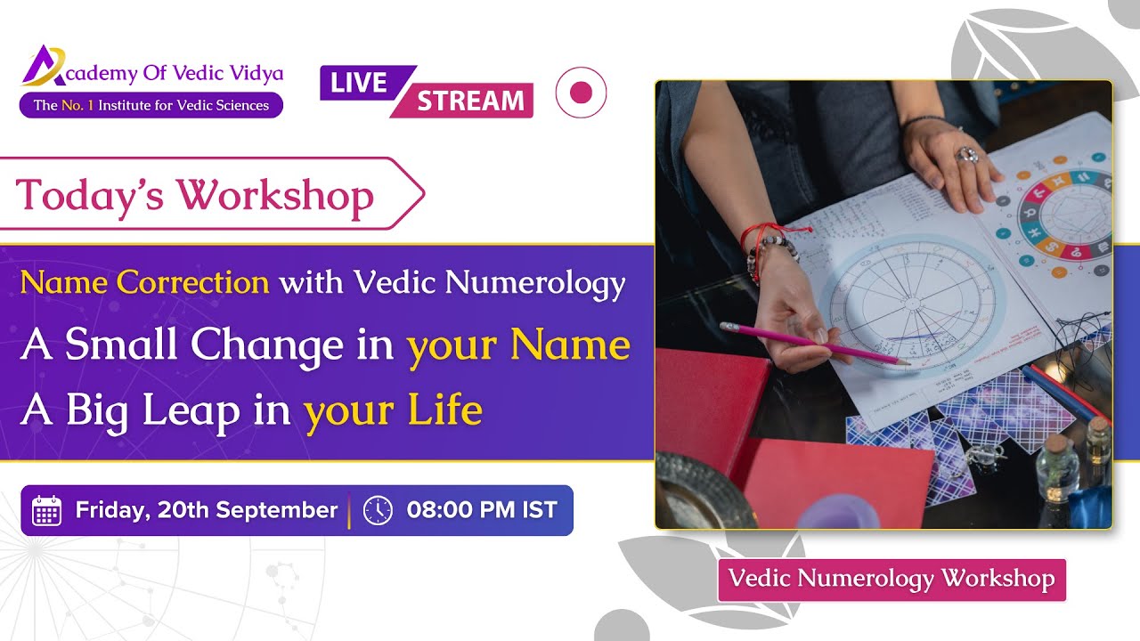 Academy of Vedic Vidya | Name Numerology | Workshop - YouTube