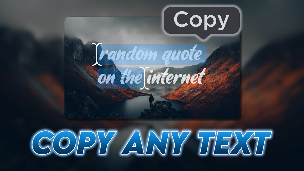 How to Copy Text from any Image on the Internet - YouTube
