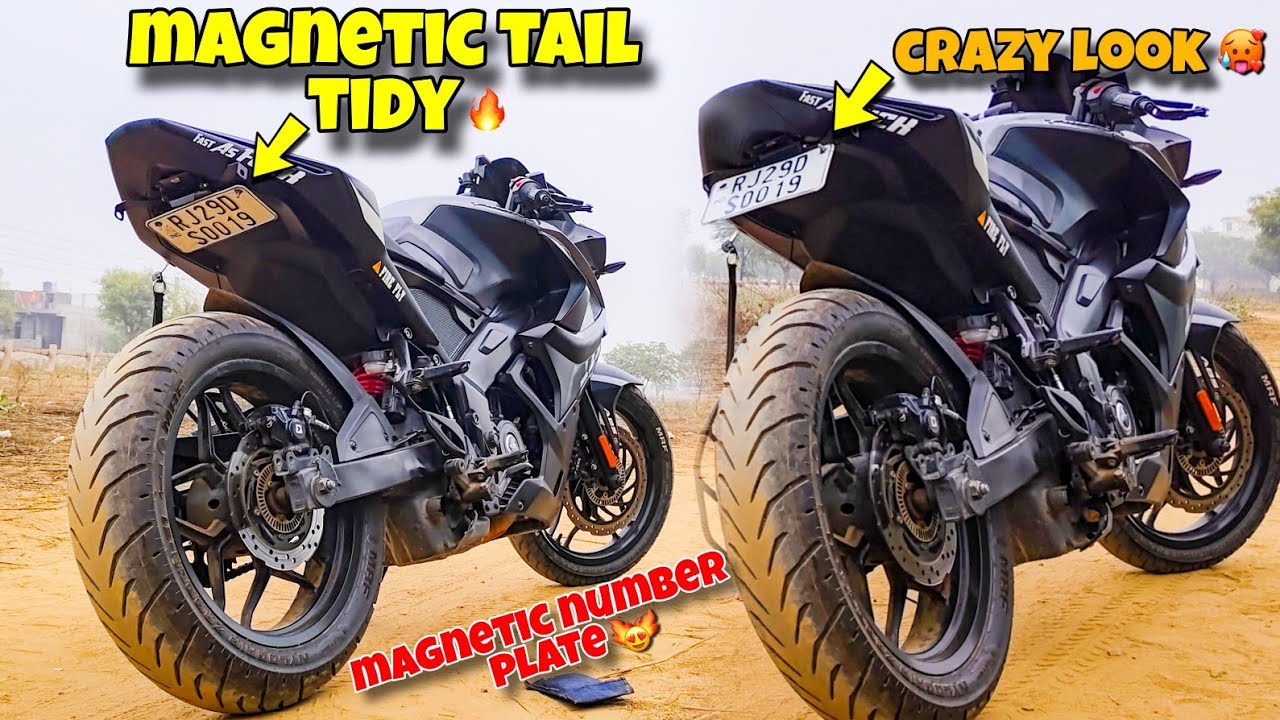 Best Modification Of Pulsar Rs 200 🥵 || Magnetic Tail Tidy For bajaj Pulsar Rs 200🔥|| The Rj29 ...