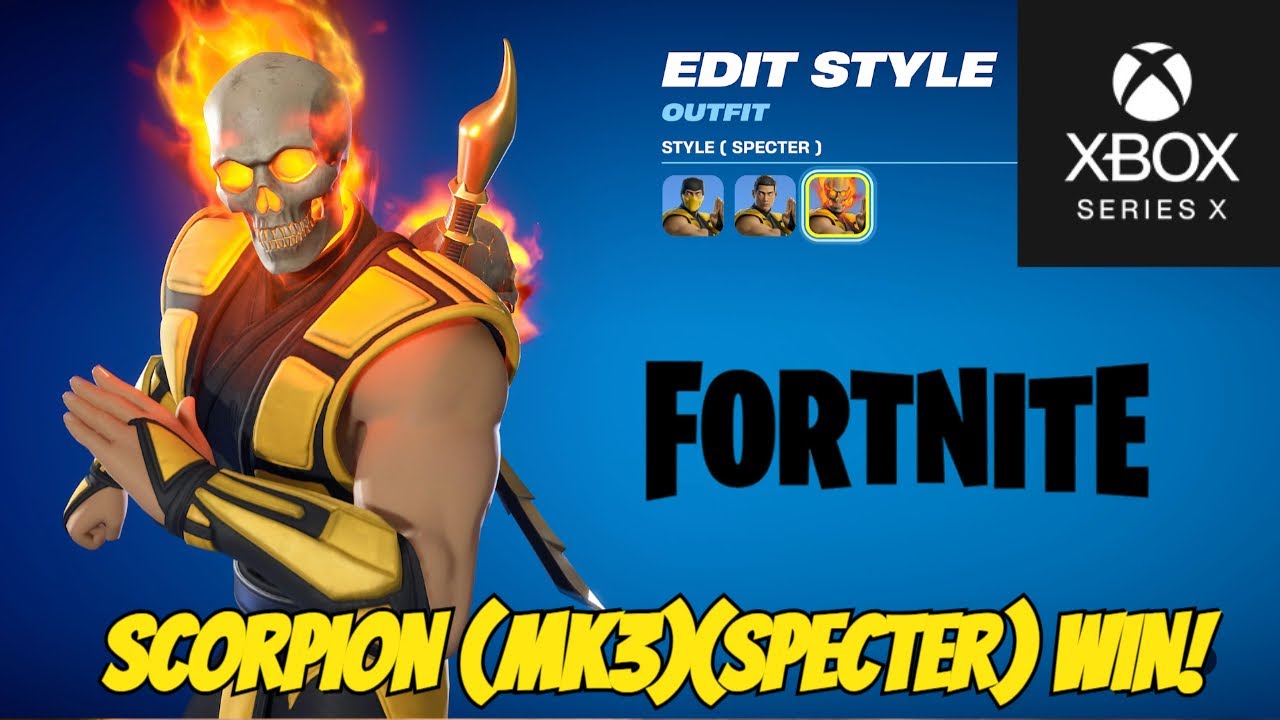 FORTNITE SCORPION (MK3)(SPECTER) WIN! XBOX CHAPTER 6 SEASON 2 - YouTube