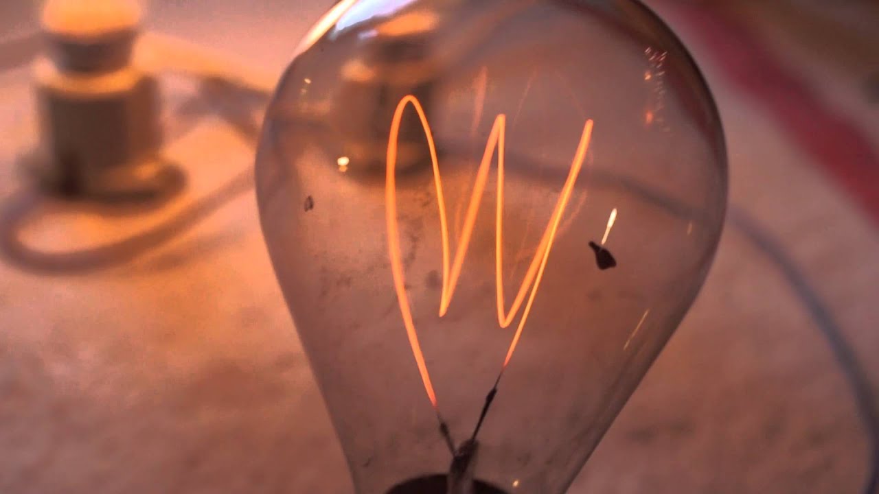 CRYSELCO Carbon Filament Lamp 100V - 1927? - YouTube