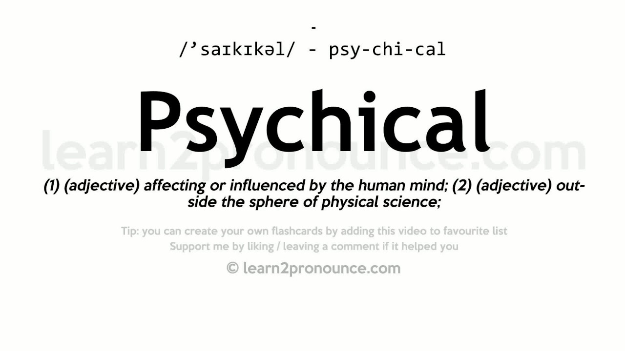 Pronunciation of Psychical | Definition of Psychical - YouTube