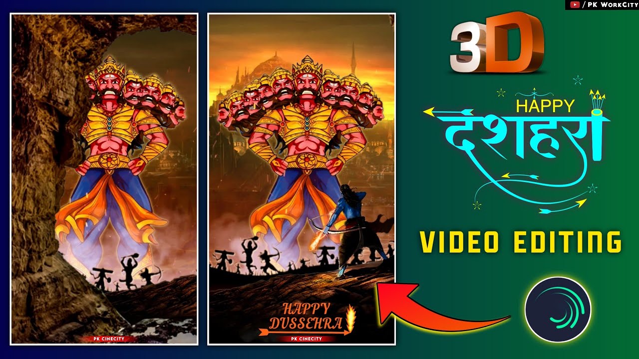Dussehra 3d Video Editing Alight Motion | Happy Vijayadashami | PK ...