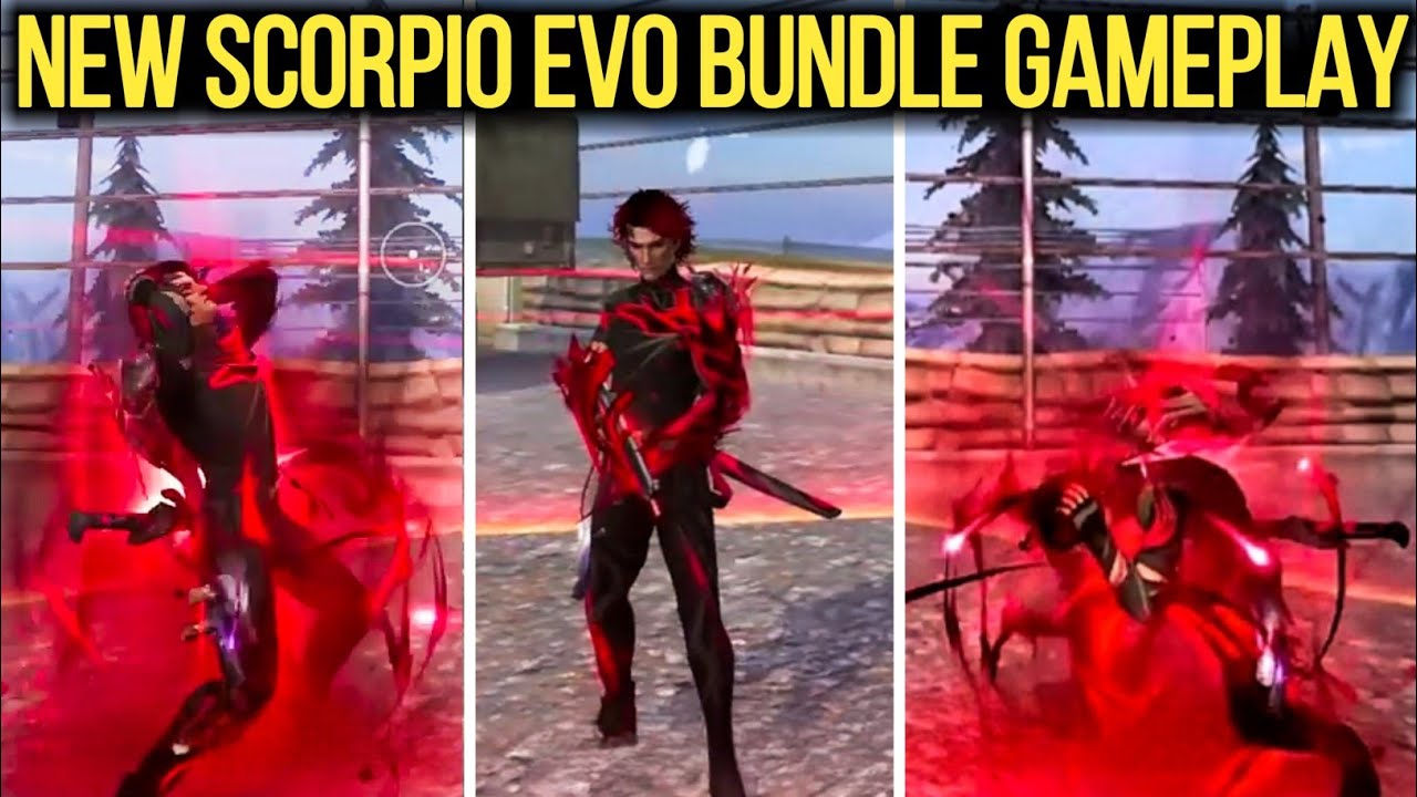 NEW LEGENDARY BUNDLE GAMEPLAY FREE FIRE | SCORPIO EVO BUNDLE GAMEPLAY ...