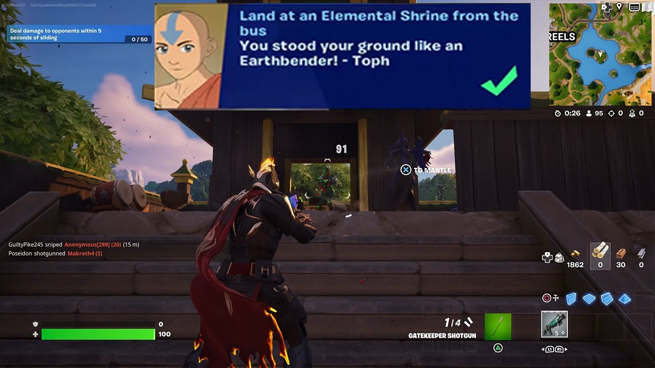 How to EASILY Land at an Elemental Shrine from the bus in Fortnite ...
