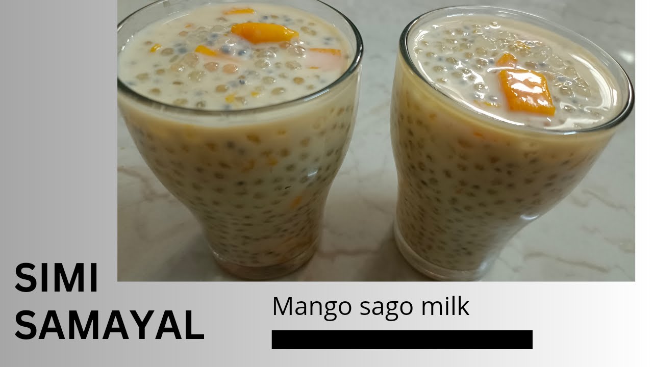 Mango sago milk | How to make mango sago milk | Drink | Refreshing ...