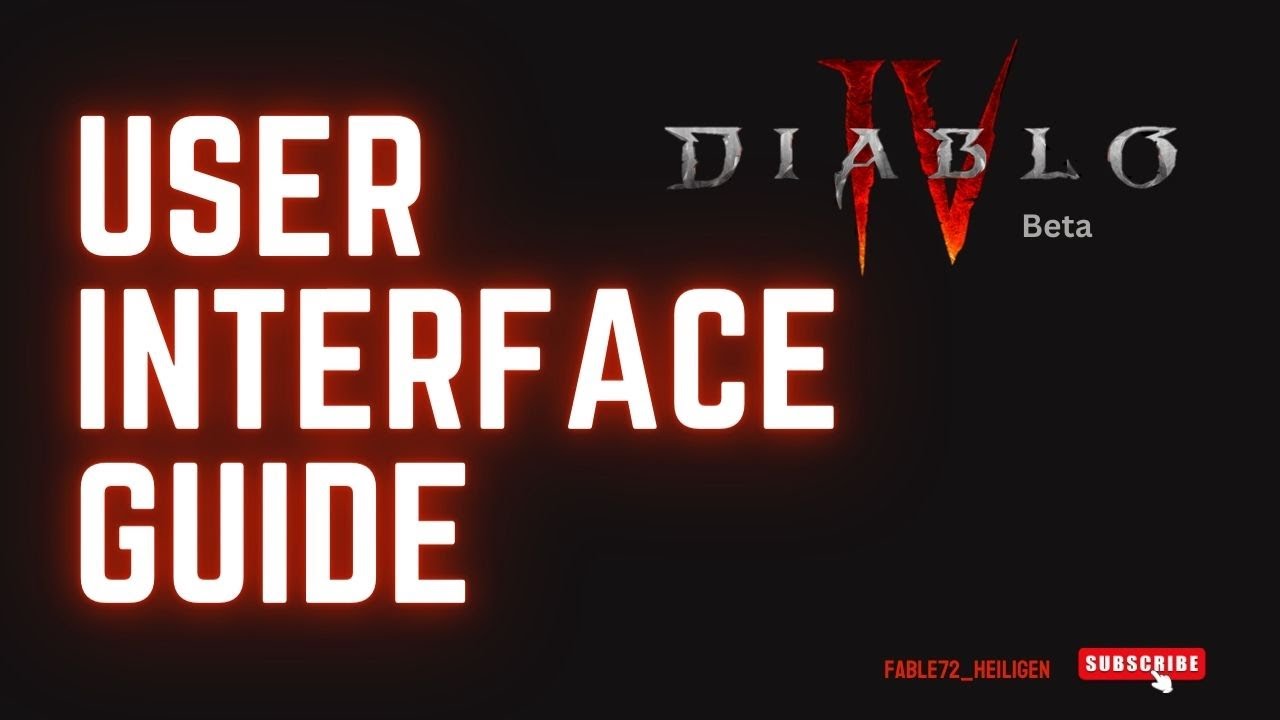 Diablo IV Beta - User Interface Guide - YouTube