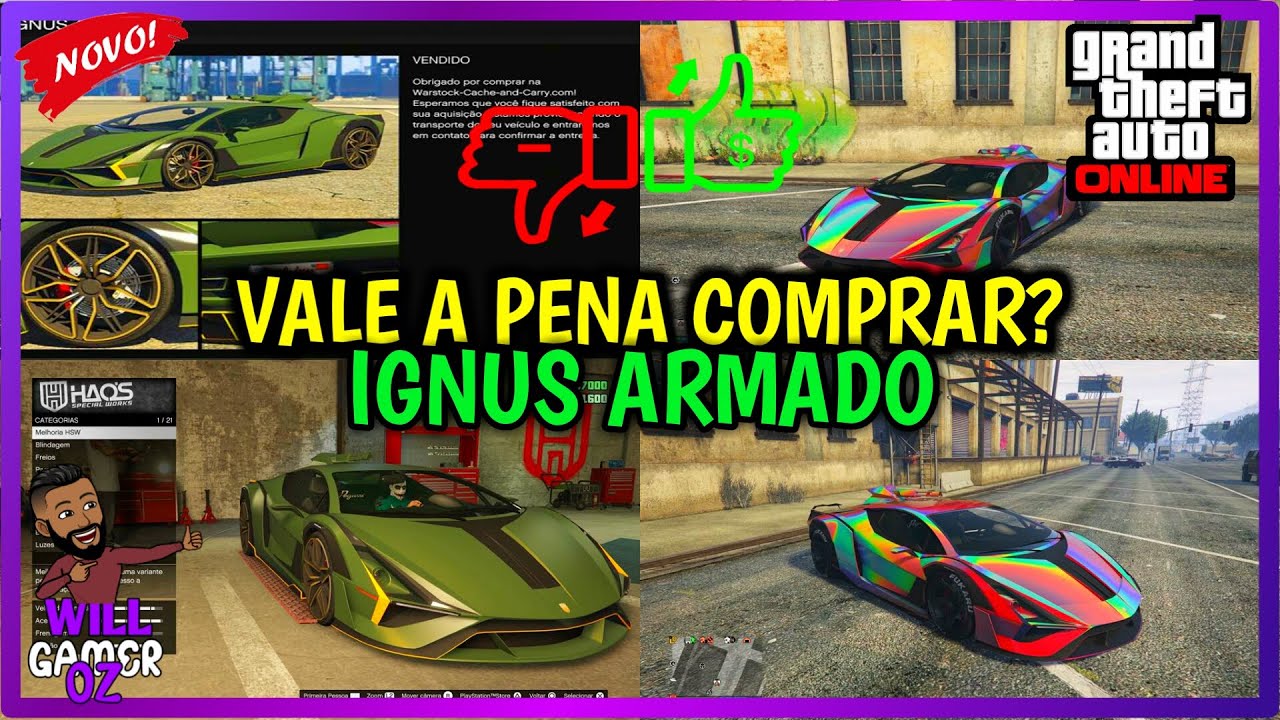 GTA 5 ONLINE IGNUS ARMADO COMPRANDO E TESTANDO NOVO VEÍCULO DA ...