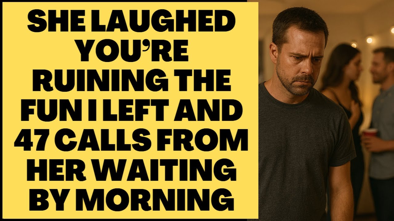 She laughed and said, “You’re ruining the fun.”So I left. - YouTube