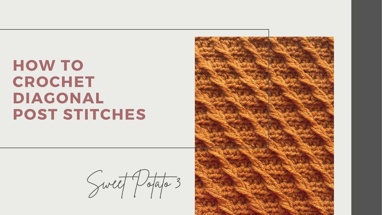 Creating Diagonal Cables with Post Stitches - YouTube