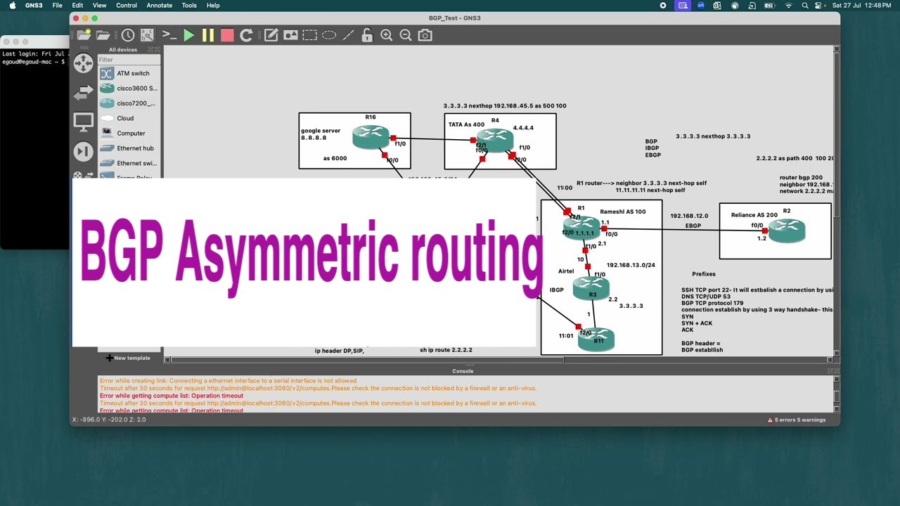 Asymmetric routing in BGP | CCNA day 25 - YouTube