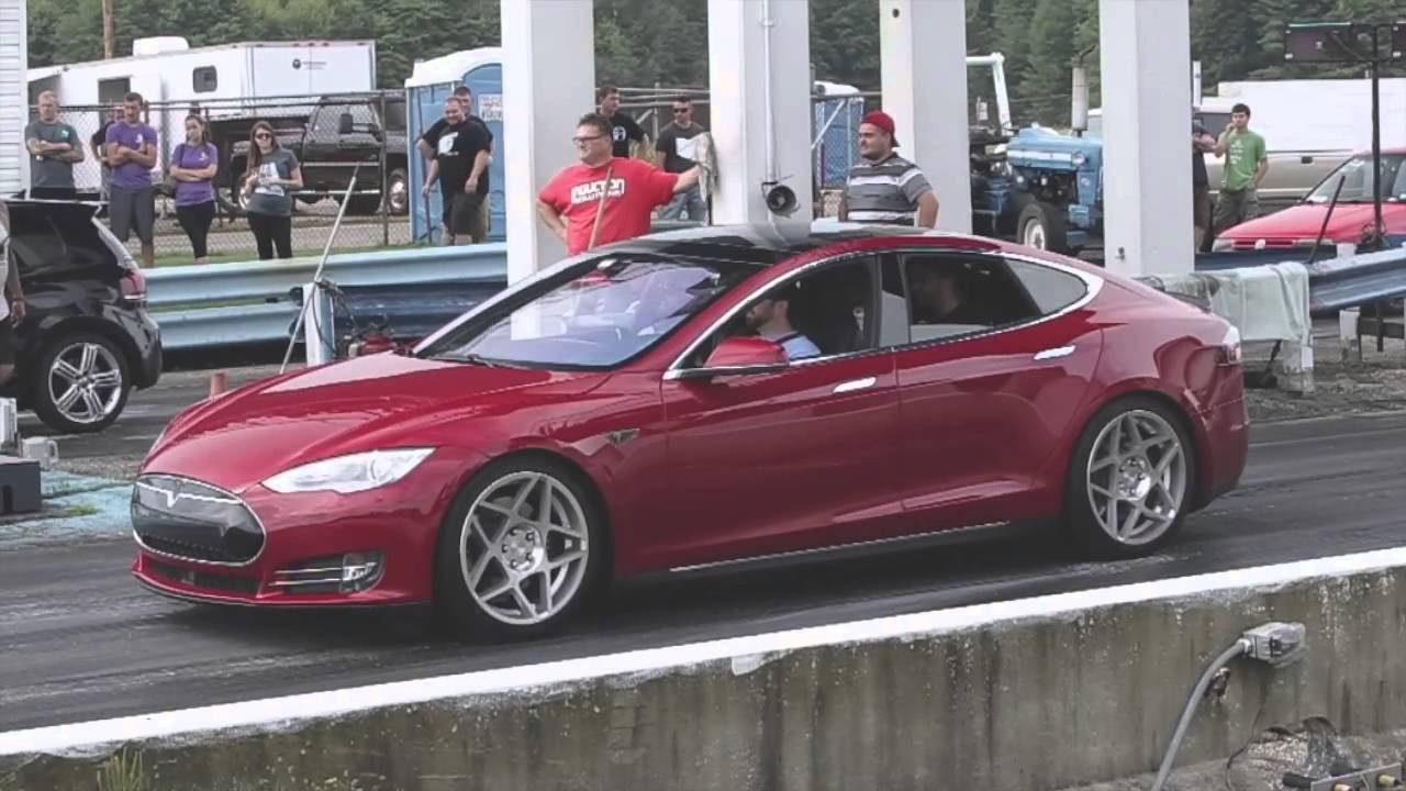 Tesla at a drag strip! - YouTube