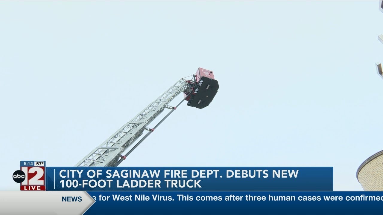 Saginaw Fire Department debuts new 100-foot ladder truck and safety ...