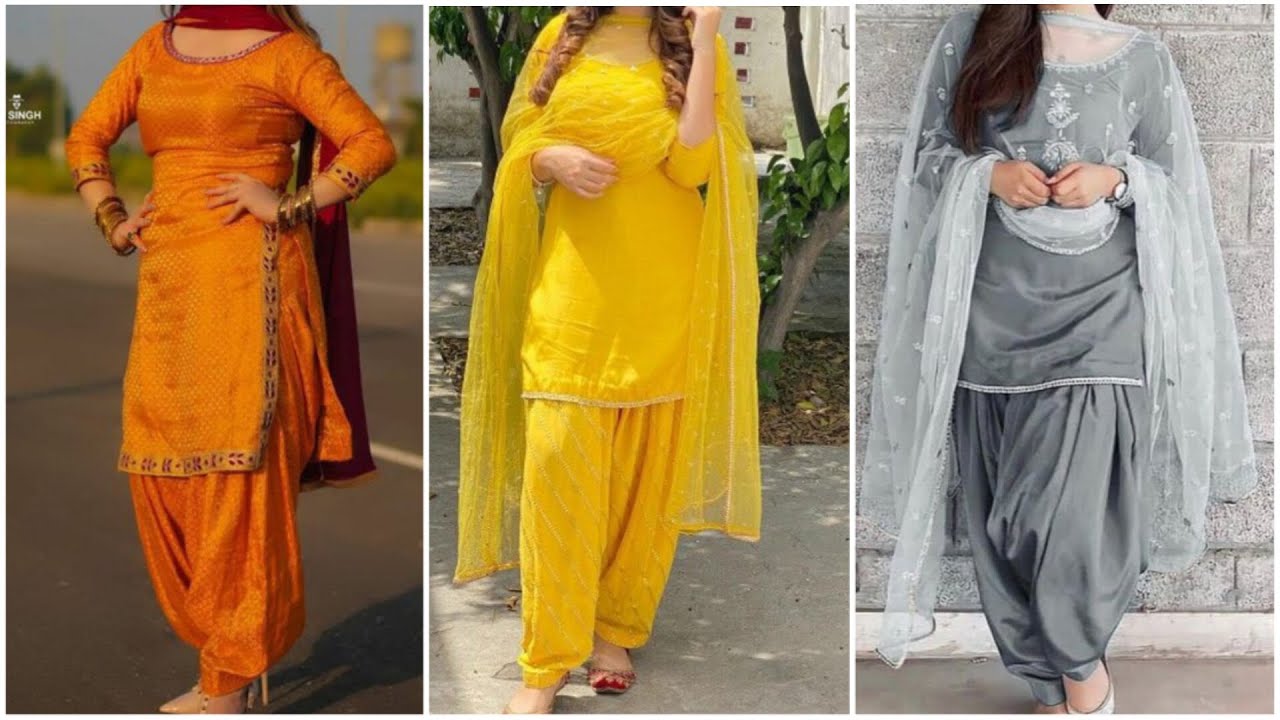 Simple and beautiful patiyala suit designs || #patiyalasuits - YouTube