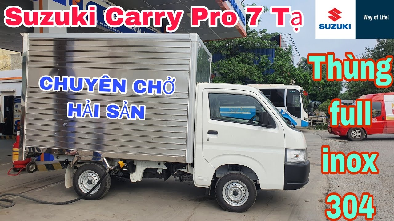 Suzuki Carry Pro 7 Tạ Thùng Kín Dài 2M7 Full Inox 304 Chuyên Chở Hải ...